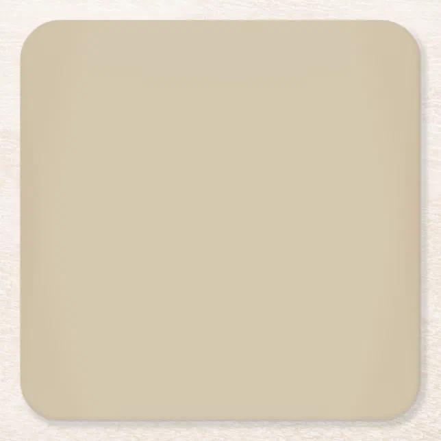 Modern Cream Ivory Customizable Square Paper Coaster | Zazzle