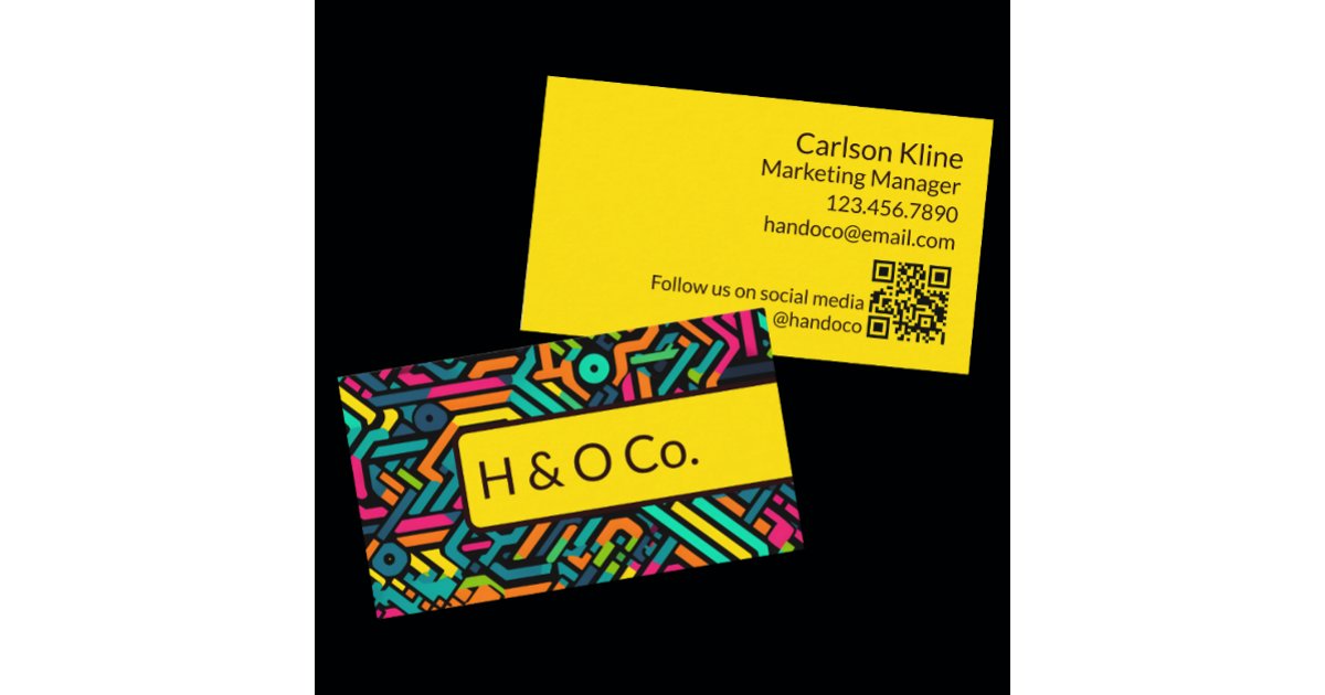 Modern Creative Bold QR Code Business Card | Zazzle