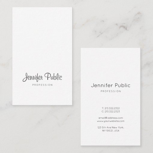Modern Creative Handwritten Text Simple Design Business Card | Zazzle