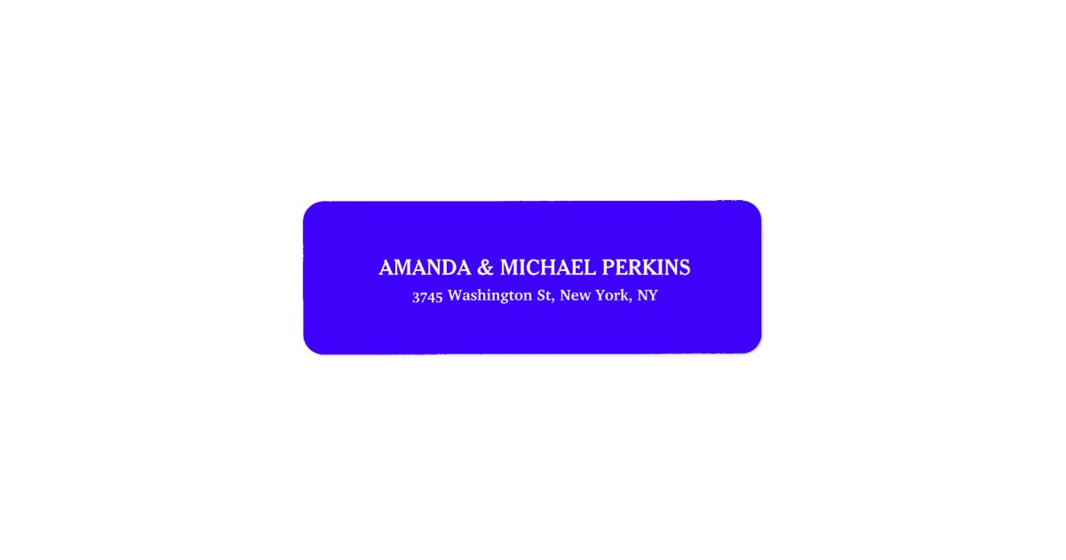 Modern Creative Minimalist Plain Ultramarine Blue Label | Zazzle