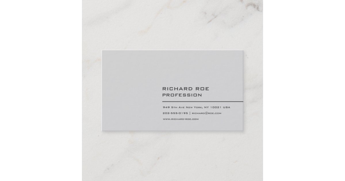Modern Creative Professional Grey Business Cards | Zazzle