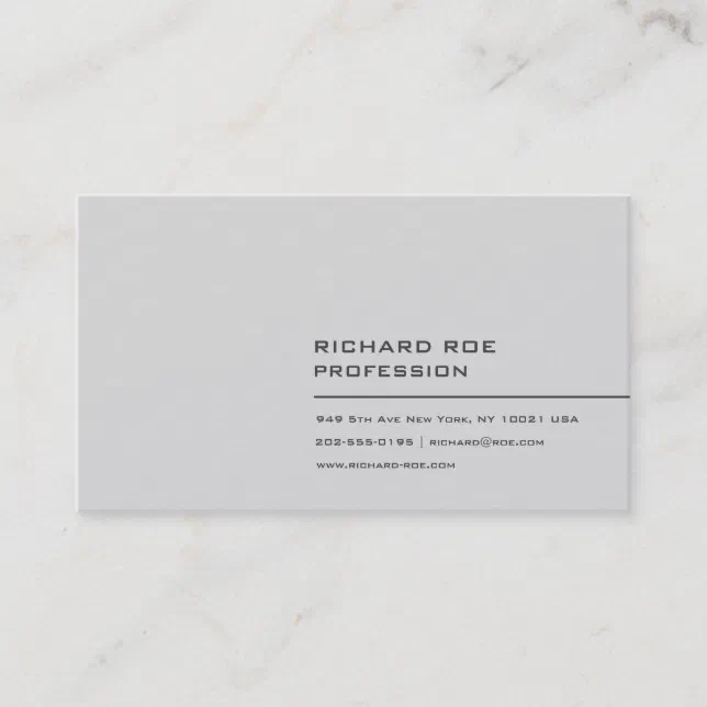 Modern Creative Professional Grey Business Cards | Zazzle