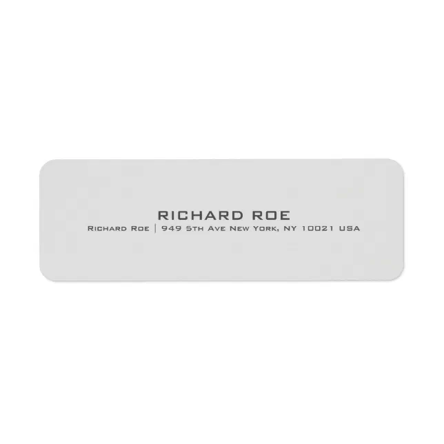 Modern Creative Professional Return Adress Label | Zazzle