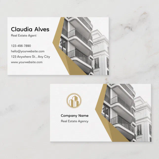 Modern Creative Real Estate Agent Business Card | Zazzle