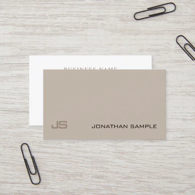 Modern Creative Simple Design Plain Trendy Business Card | Zazzle