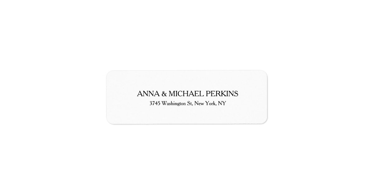 Modern Creative Simple White Stylish Family Label | Zazzle