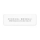Modern Creative Trendy White Return Address Label | Zazzle