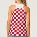 Modern Croatian Red Checkerboard Pattern Tank Top | Zazzle