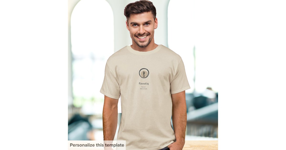 Modern Culinary Logo Restaurant Employee T-Shirt | Zazzle