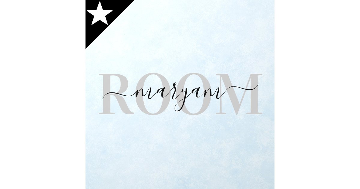 Modern Custom Bedroom Nursery Room Name Wall Decal | Zazzle