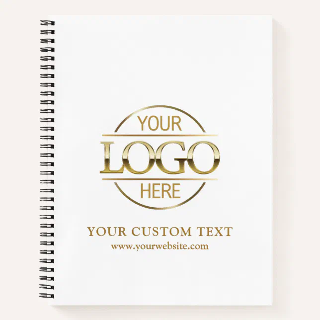 Modern Custom Business Company Logo Promotional Notebook | Zazzle