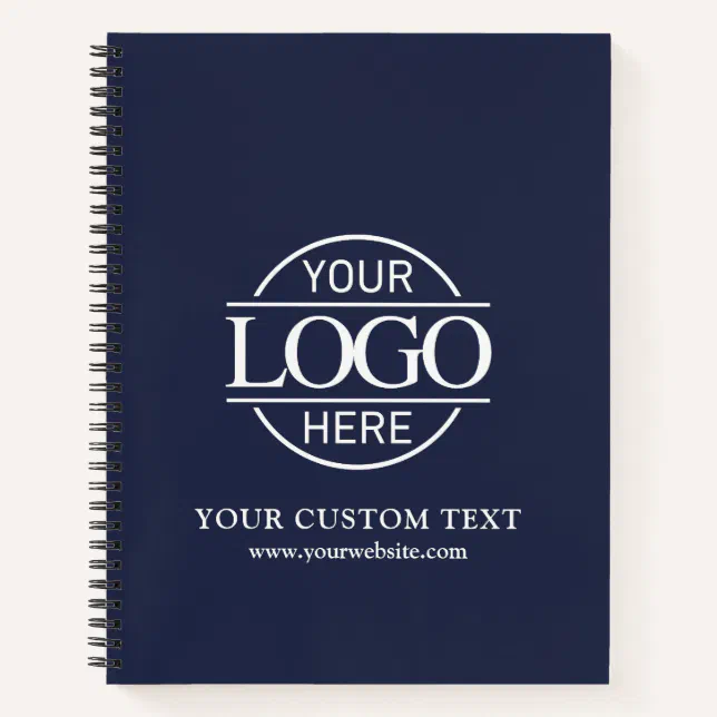 Modern Custom Business Company Logo Promotional Notebook | Zazzle