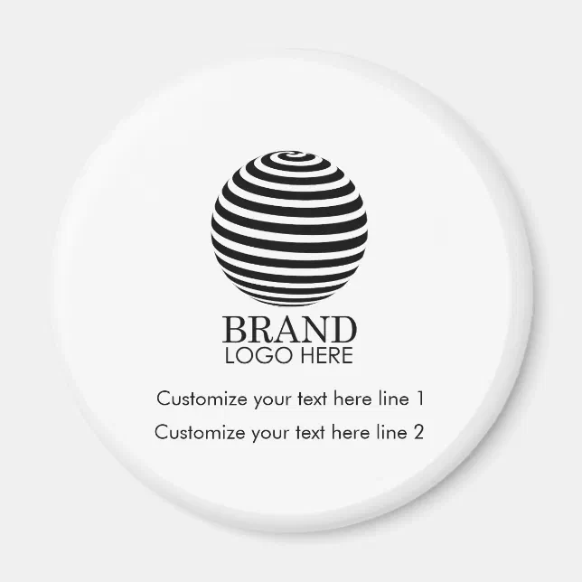 Modern Custom Business Logo Company Promotional Magnet | Zazzle