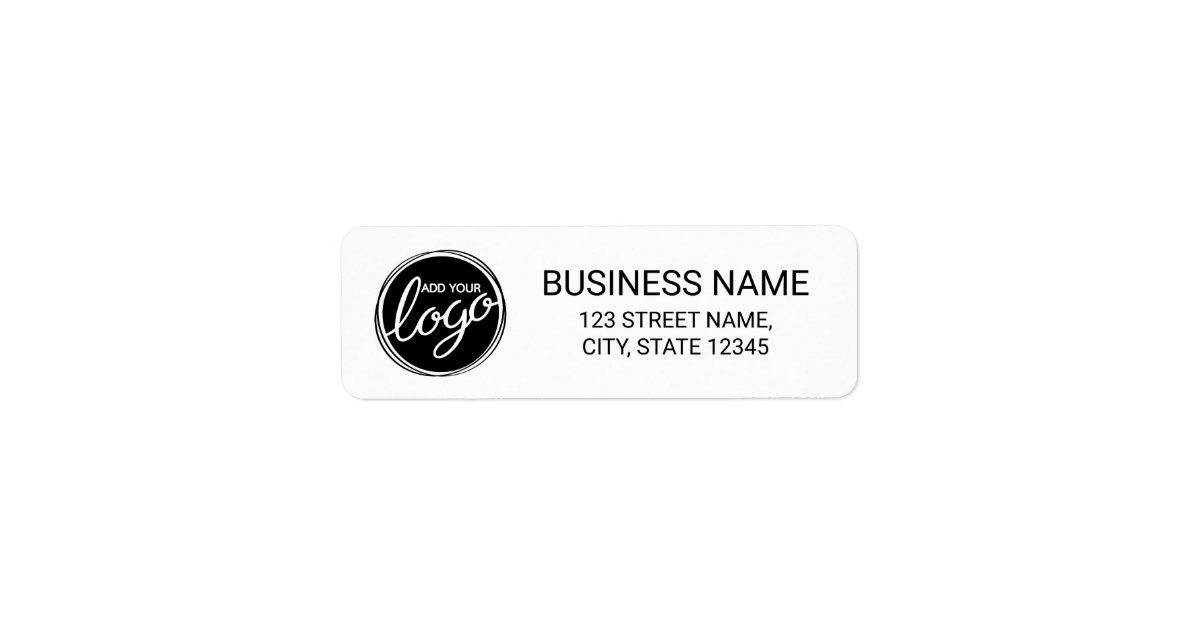 Modern Custom Business Logo Return Address Label | Zazzle