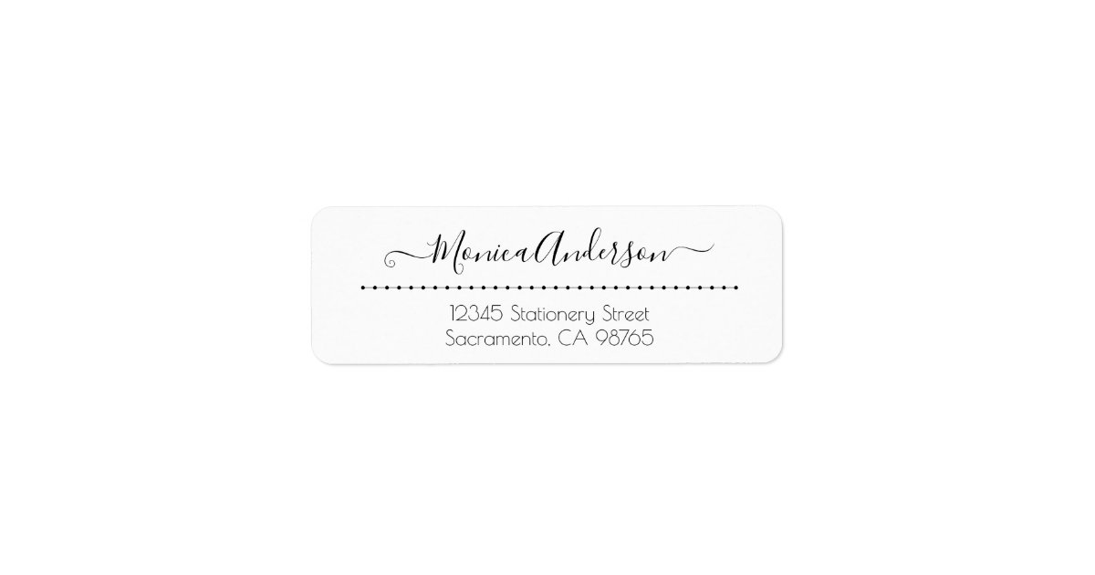 Modern Custom Calligraphy Script Name Label | Zazzle