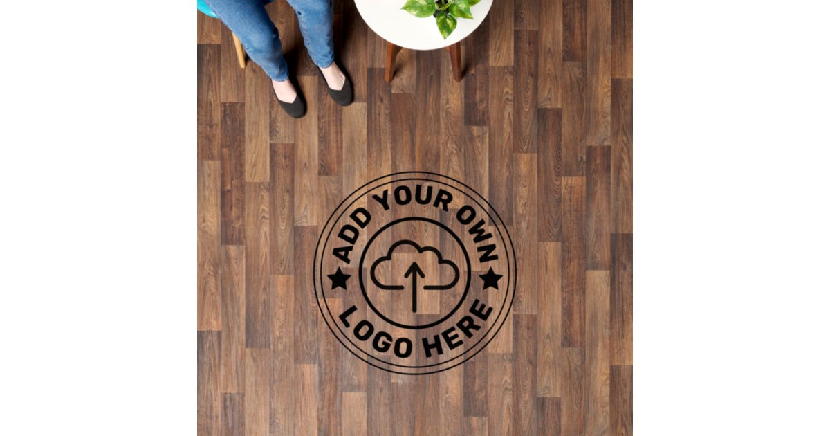 Modern Custom Company Logo Branded Business Floor Decals | Zazzle