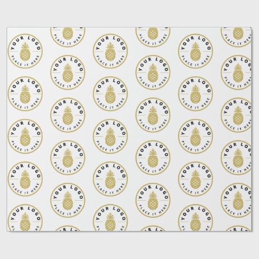 Modern Custom Company Logo Branded Business Gift Wrapping Paper | Zazzle