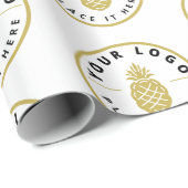 Modern Custom Company Logo Branded Business Gift Wrapping Paper | Zazzle