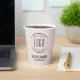 Modern custom company logo business branded paper cups | Zazzle