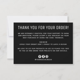 Modern custom company logo business branded thank you card | Zazzle