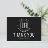 Modern custom company logo business branded thank you card | Zazzle