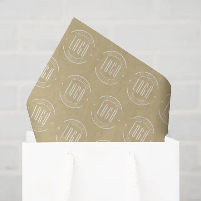 Modern custom company logo business branded tissue paper | Zazzle
