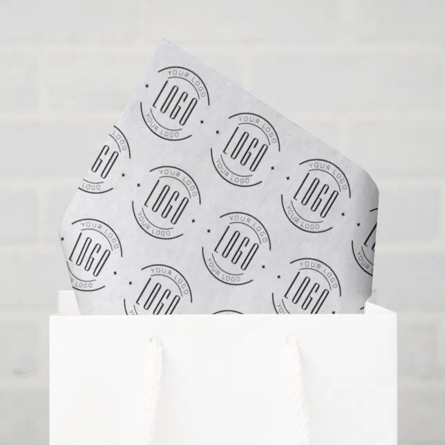 Modern custom company logo business branded tissue paper | Zazzle