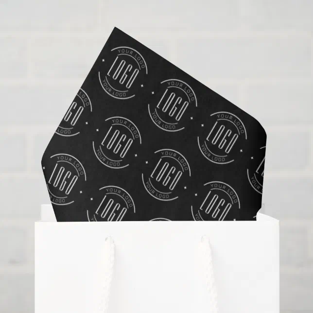 Modern custom company logo business branded tissue paper | Zazzle