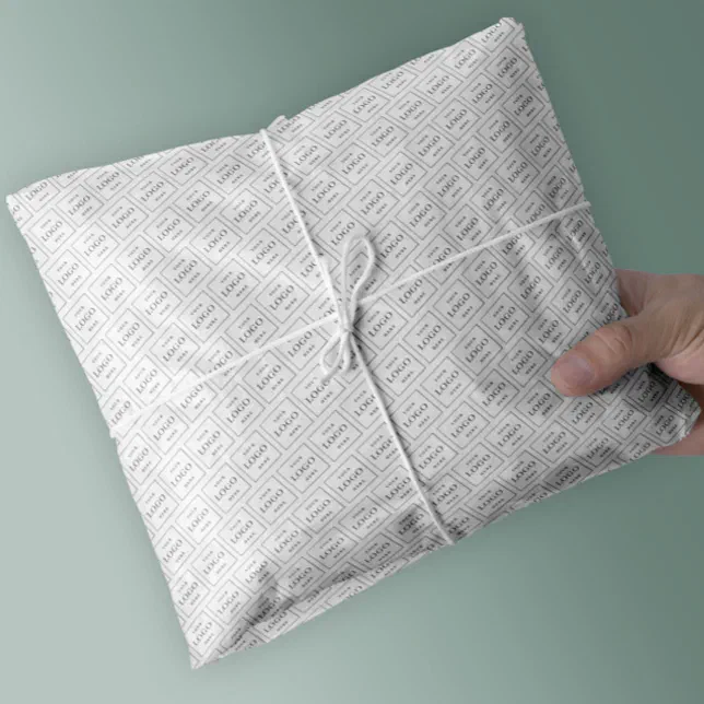 Modern Custom Company Logo Business Promotional Tissue Paper | Zazzle