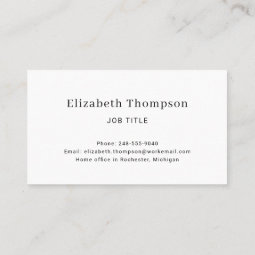 Modern Custom Employee Name with Business Logo Business Card | Zazzle