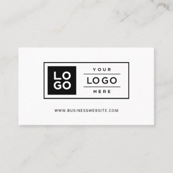 Modern Custom Employee Name with Business Logo Business Card | Zazzle