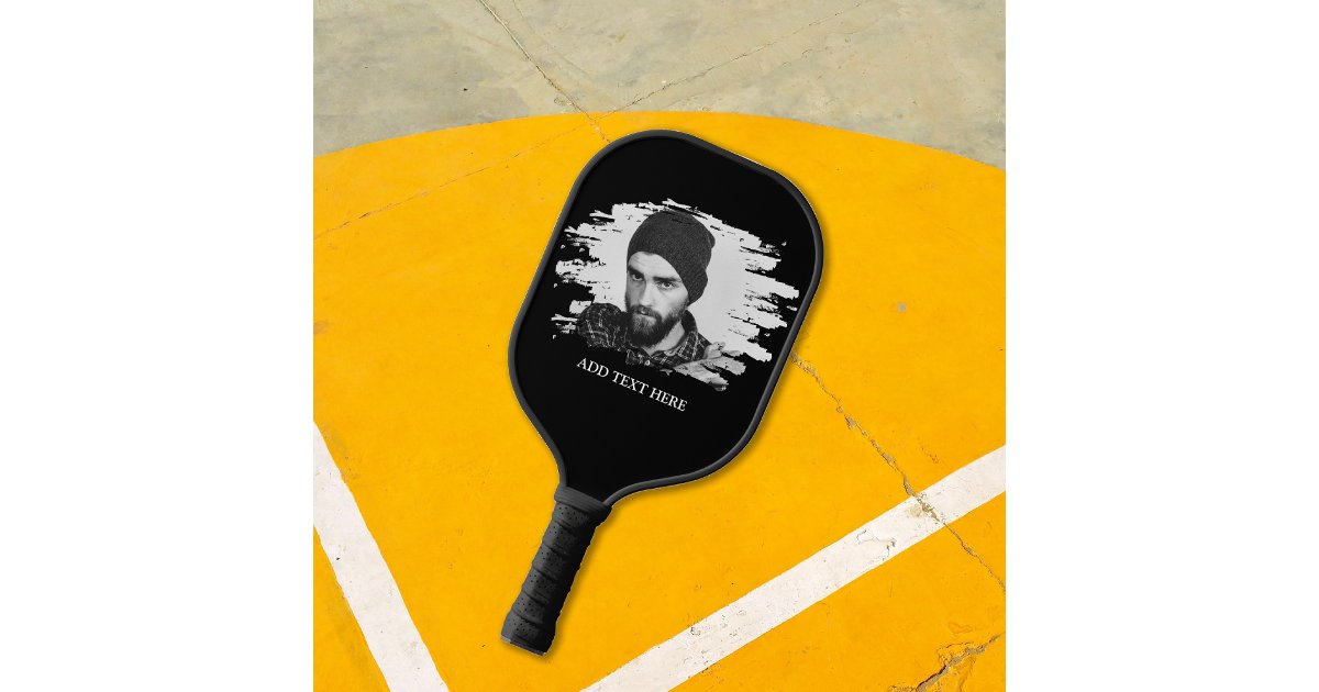 Modern Custom Etched Photo Effect Pickleball Paddle | Zazzle