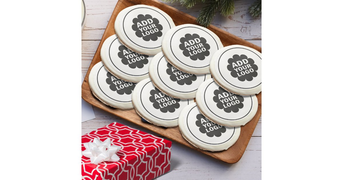 Modern Custom Logo Printed Promotional Sugar Cookie | Zazzle