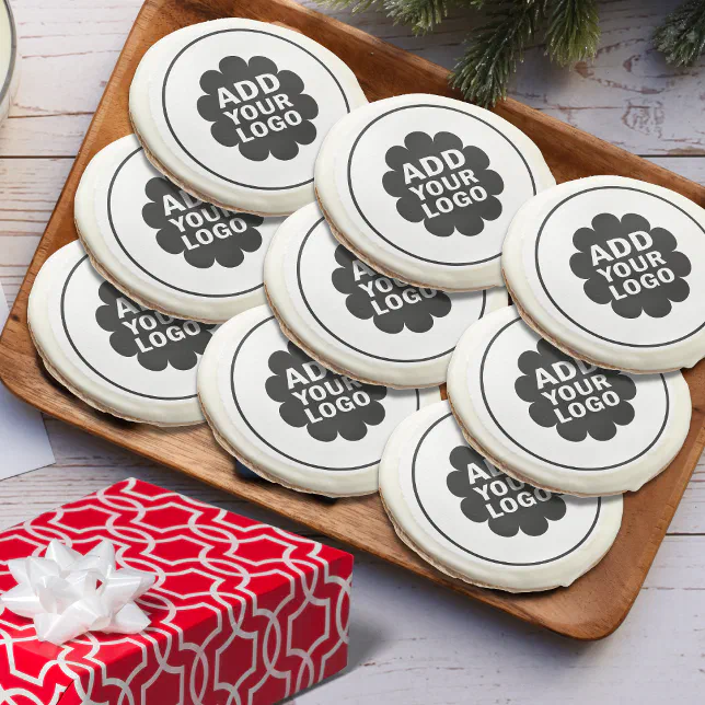 Modern Custom Logo Printed Promotional Sugar Cookie | Zazzle