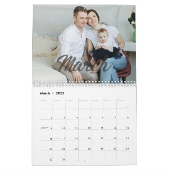 Modern Custom multi photo year Celebration Calendar | Zazzle