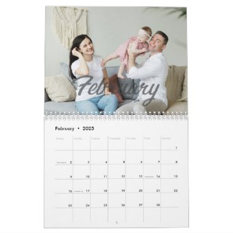 Modern Custom multi photo year Celebration Calendar | Zazzle