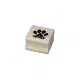 Modern Custom Pet Paw Print with Signature. Wooden Rubber Stamp | Zazzle