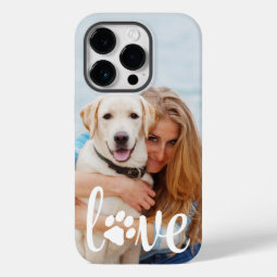Modern Custom Pet Picture LOVE Paw Print Dog Lover Case-Mate iPhone ...