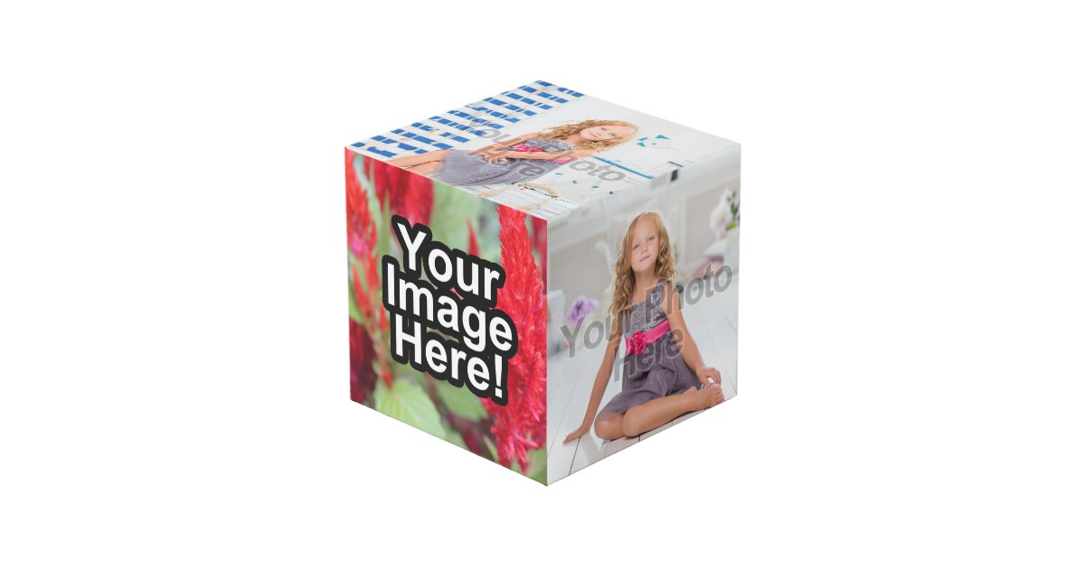 Modern Custom Photo Cube Desk Accessory | Zazzle