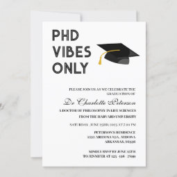 Modern Custom Photo PHD Doctoral Graduation Invitation | Zazzle