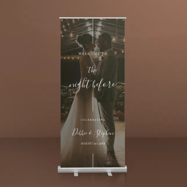 Modern Custom Photo The Night Before | Minimalist Retractable Banner ...