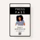 Modern Custom Press Pass Photo ID Logo QR Code Badge | Zazzle
