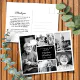 Modern Custom Text 5-Photo Funeral Thank You Postcard | Zazzle