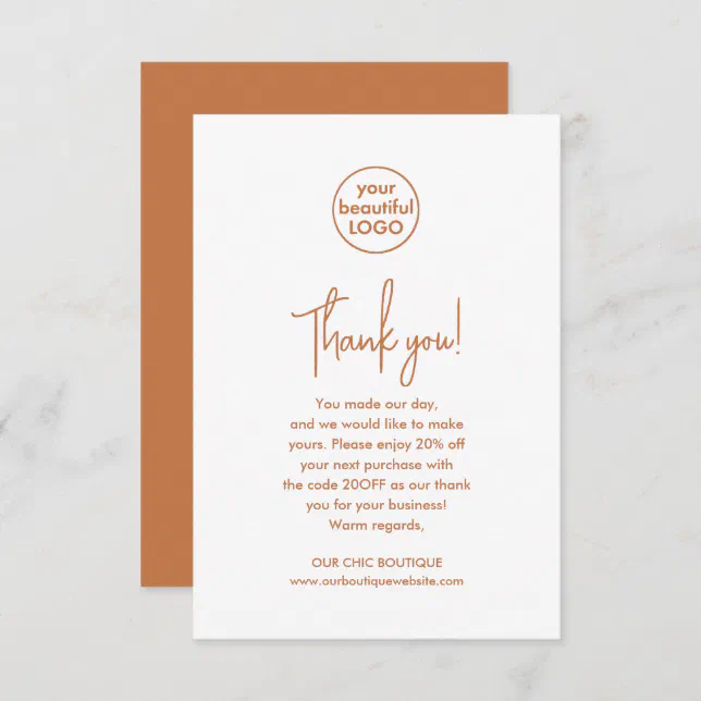 Modern Customer Appreciation Business Thank You | Zazzle