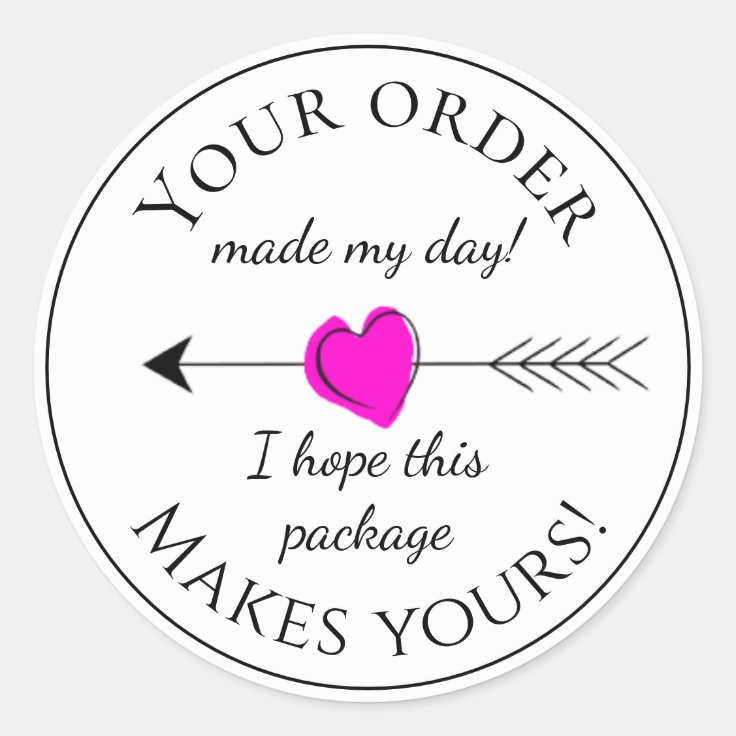 Modern Customer Order Thank you Labels | Zazzle
