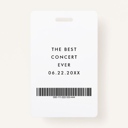 Modern customizable VIP All access pass Badge | Zazzle