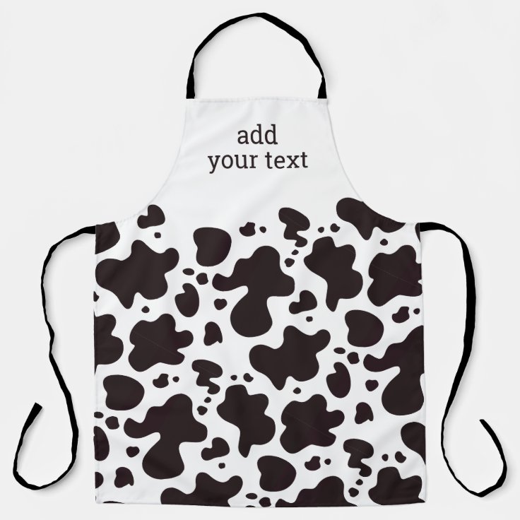Modern Cute Cow Animal Pattern Apron | Zazzle