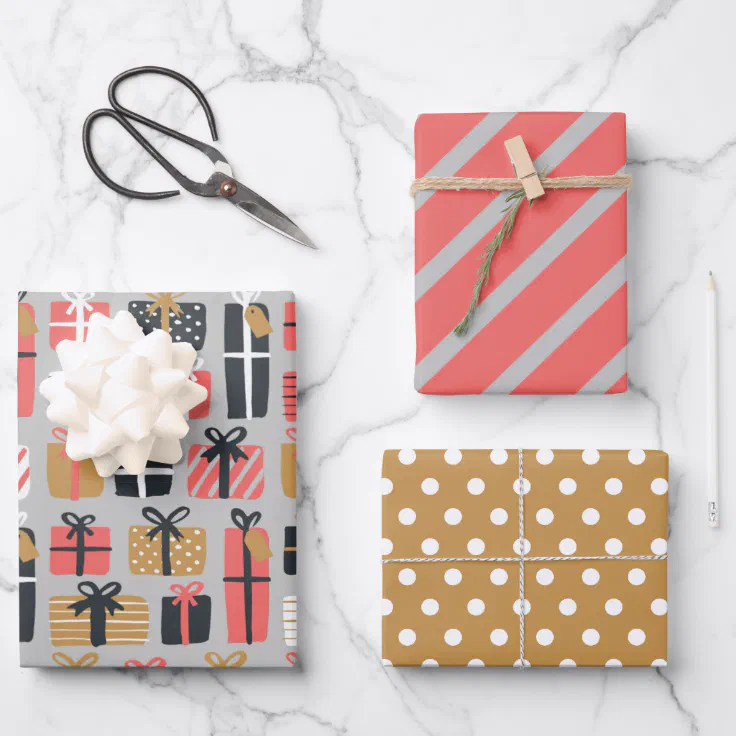 Modern Cute Gift Wrapping Paper Sheets | Zazzle