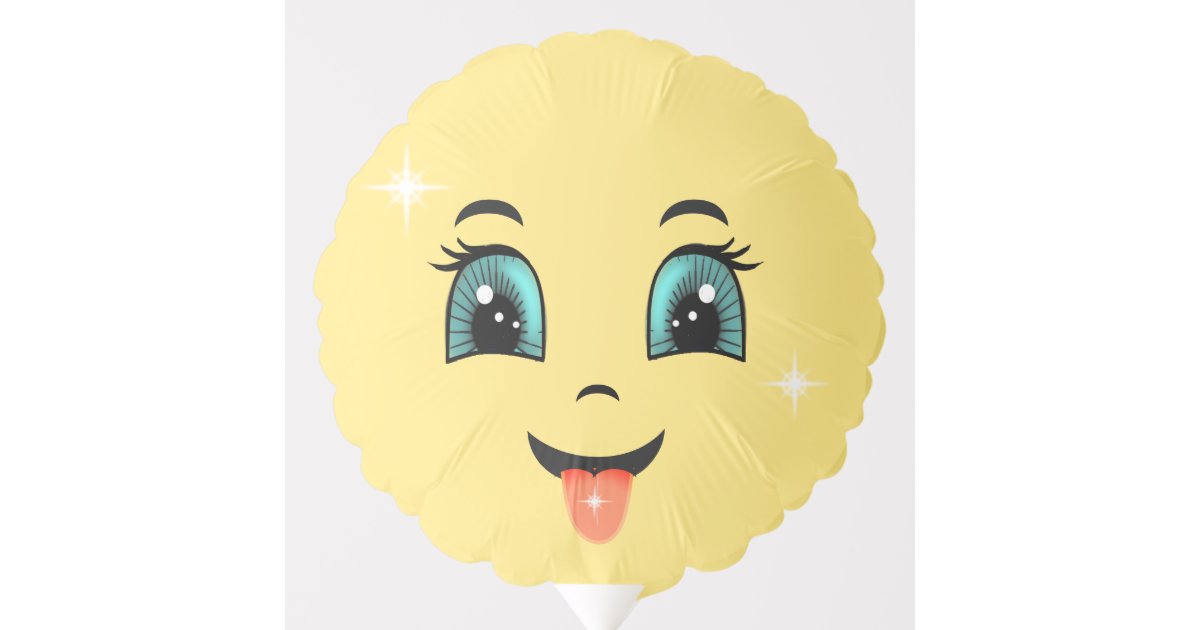 Modern Cute Happy face Balloon | Zazzle