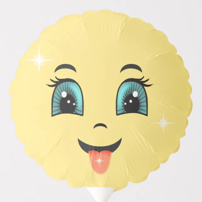 Modern Cute Happy face Balloon | Zazzle
